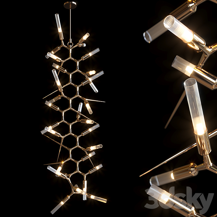 SHARD CHANDELIER LUXXU - Pendant light - 3D model