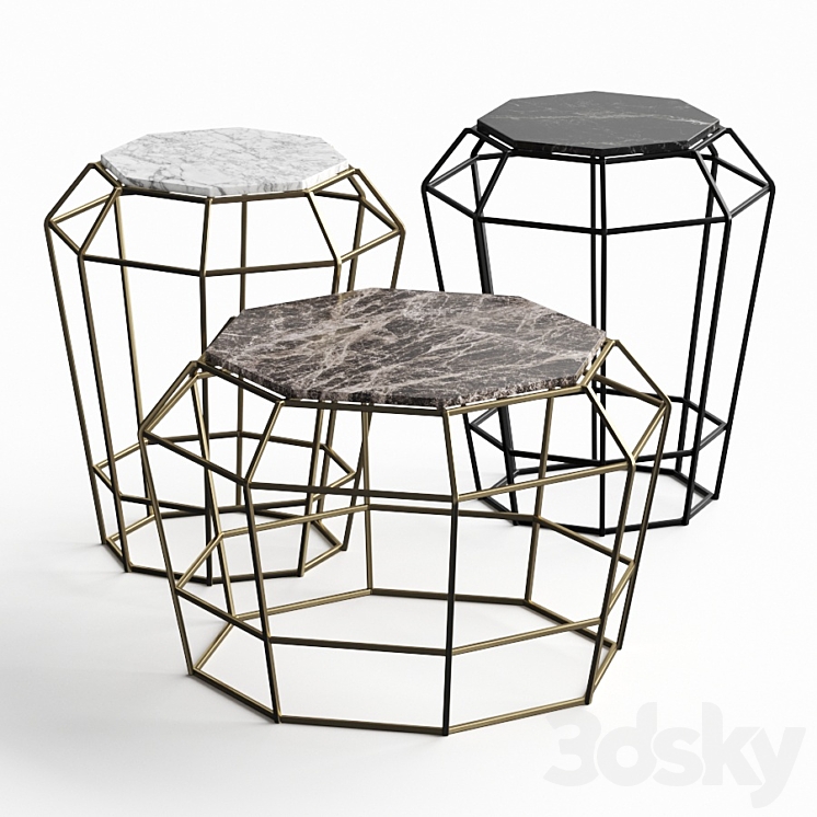 Hamilton Conte Paris Sultana Coffee Tables - Table - 3D model