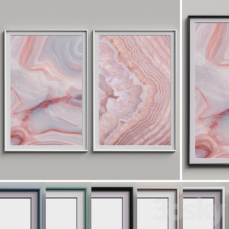 Nice Picture Frames Set 199 - Frame - 3D model