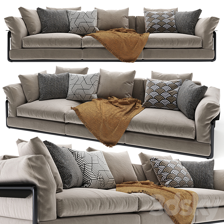 Flexform Zeno sofa - Sofa - 3D model