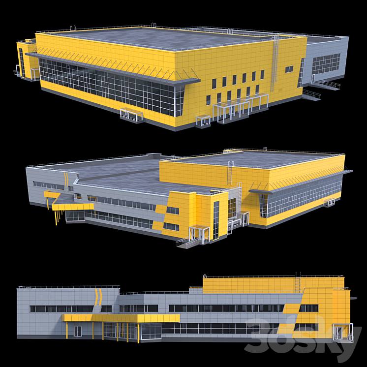 School - Building - 3D model