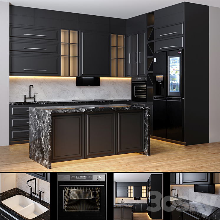 Neo classic Kitchen vol. 01 - Kitchen - 3D model