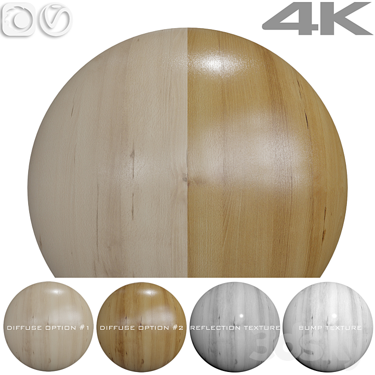 Seamless textures - BEECH - Wood - 3D model