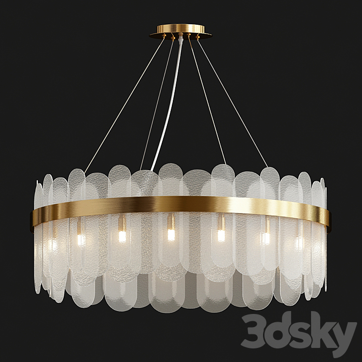 Blount chandelier raised round - Pendant light - 3D model