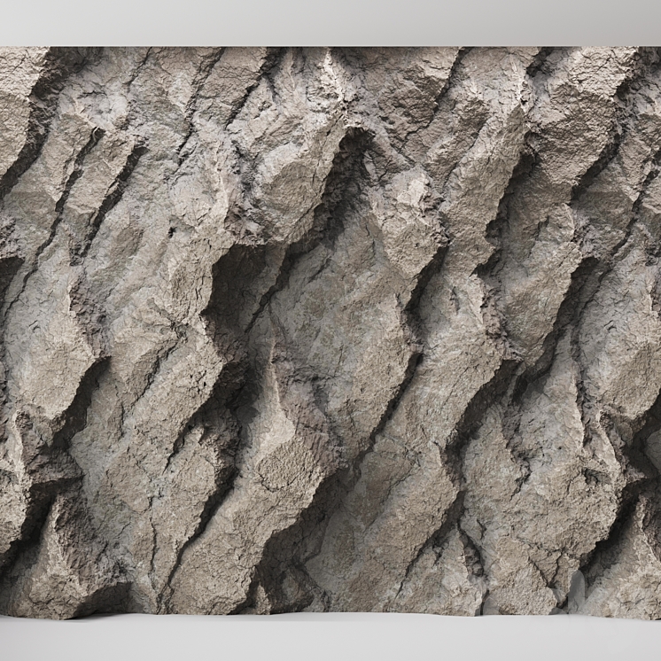 Rock cliff wall №27 - Stone - 3D model