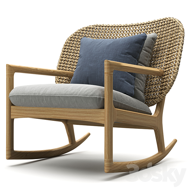 KAY Low Back Rocking Chair - Arm chair - 3D model
