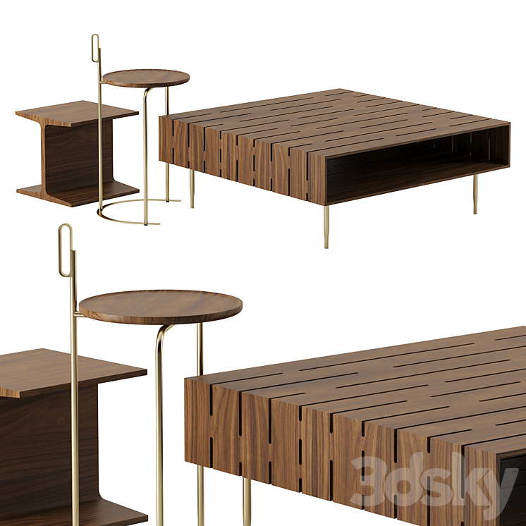 Coffee tables set by De La Espada - Table - 3D model