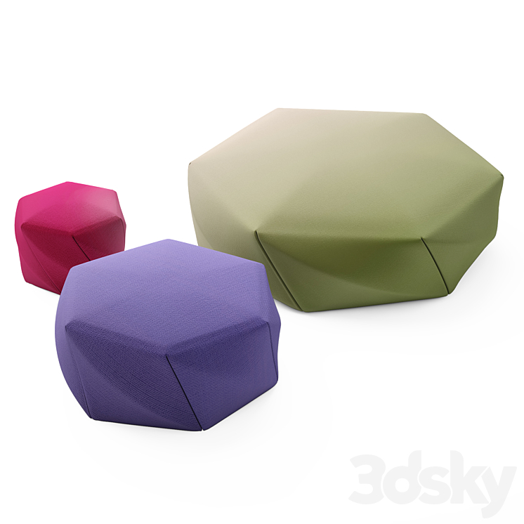 Pouf BROOK Moroso - Other soft seating - 3D model