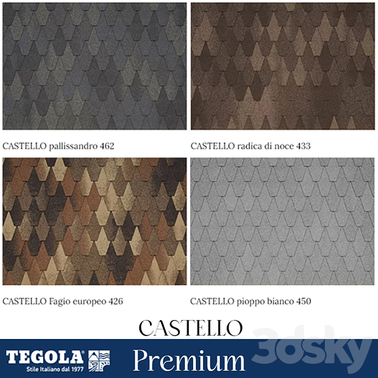 OM Seamless texture of TEGOLA shingles. Premium category. Collection ...