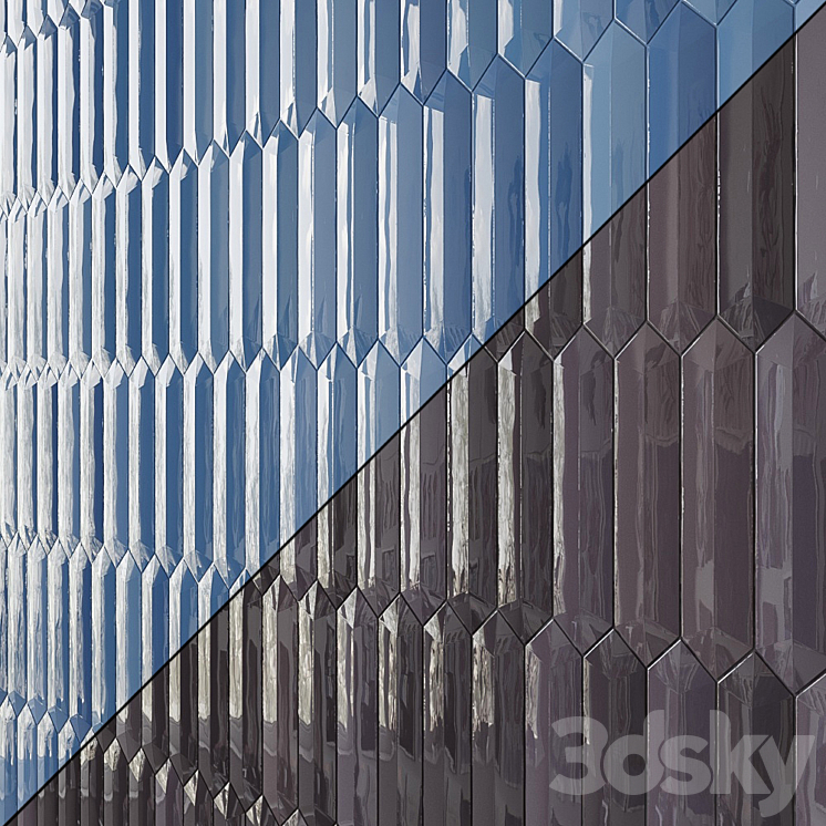 Axis Ceramic Tile 6 types - Tile - 3D model