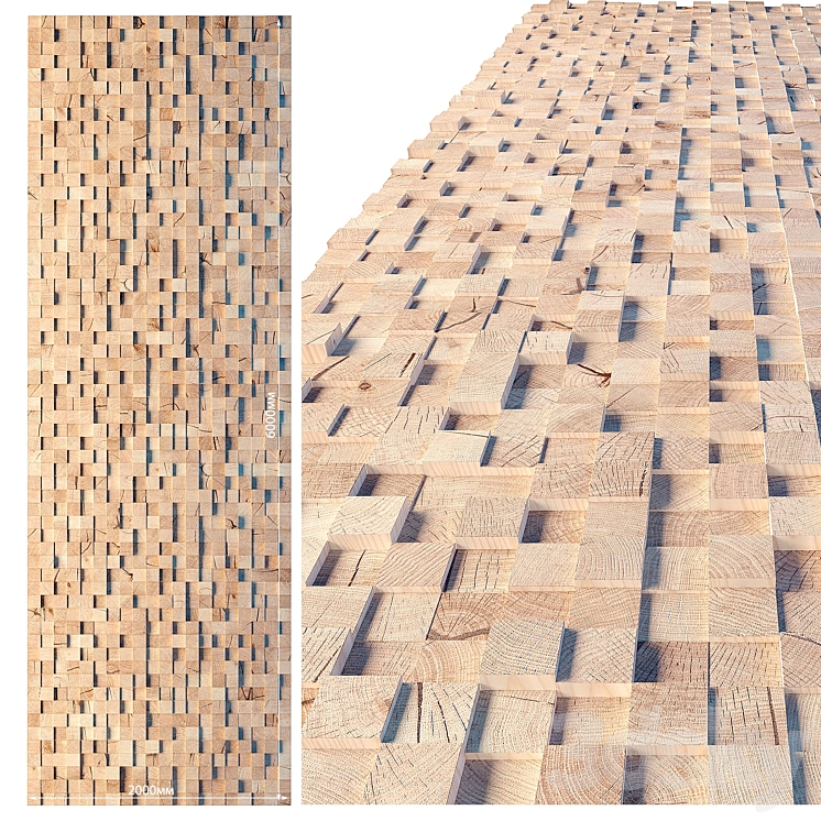 3d panel made of bars - 3D panel - 3D model