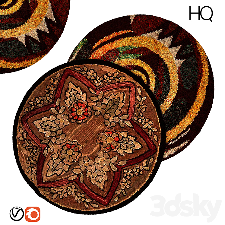 Low poly premium rug No. 2 - Carpets - 3D model