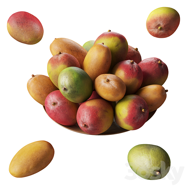 Mango. 6 models - Food and drinks - 3D model