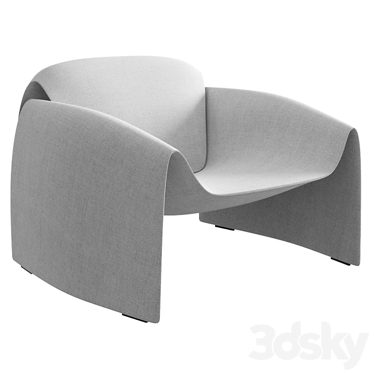 Armchair Le Club by Poliform - Arm chair - 3D model