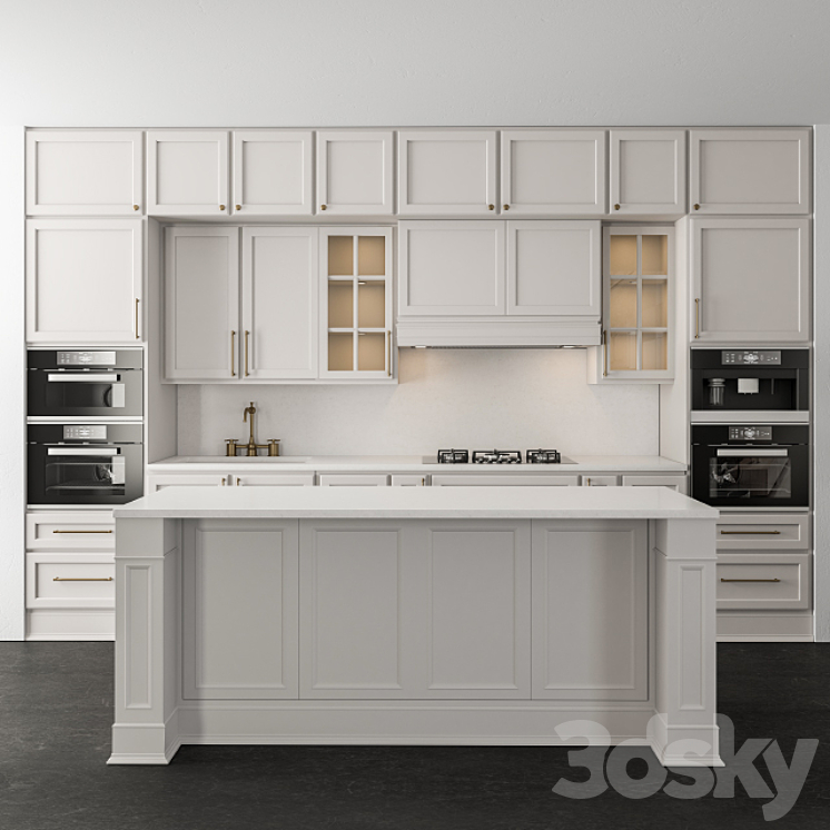 Kitchen Neo Classic White - Set 40 - Kitchen - 3D model