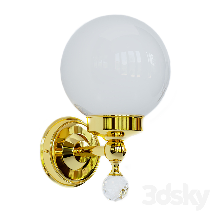 Lamp Migliore Amerida gold and bronze - Wall light - 3D model