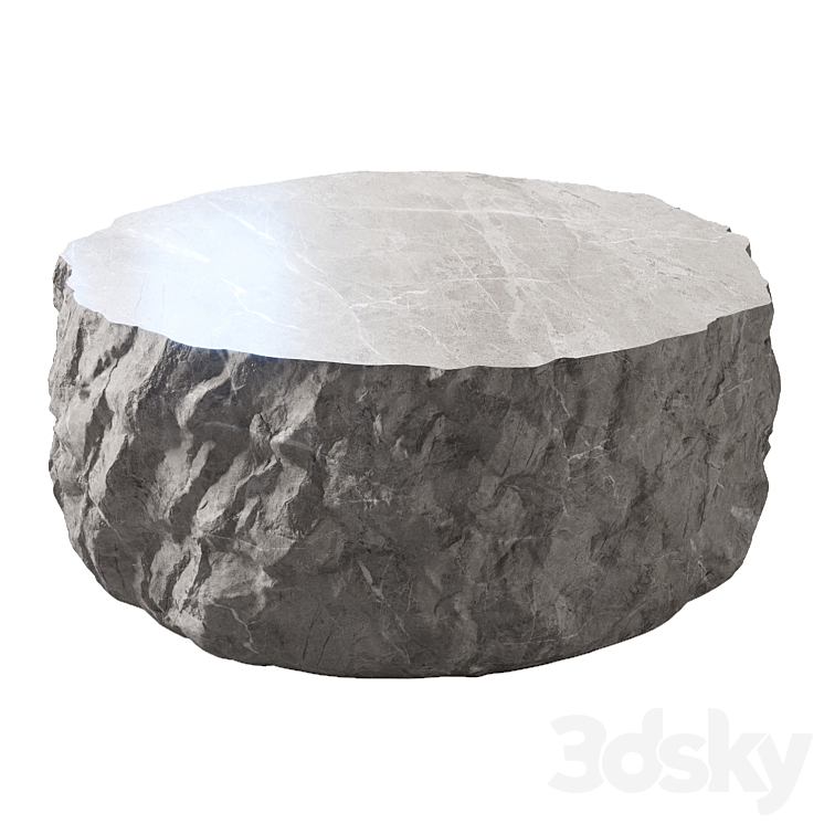 Stone table №2 - Table - 3D model