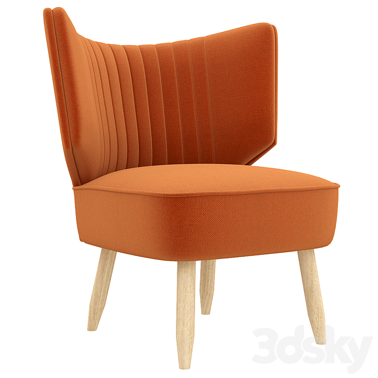 Duke chair Easy Velvet - Arm chair - 3D model