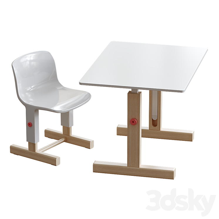 Little Big BIG-GAME table and Chair - Table + Chair - 3D model