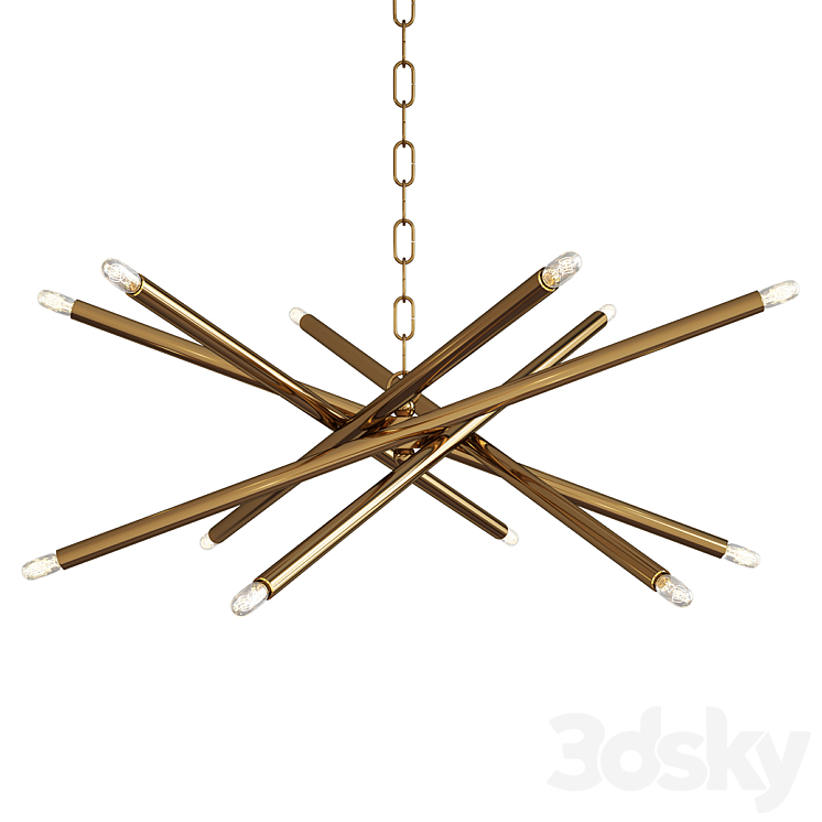 Exton chandelier - Pendant light - 3D model