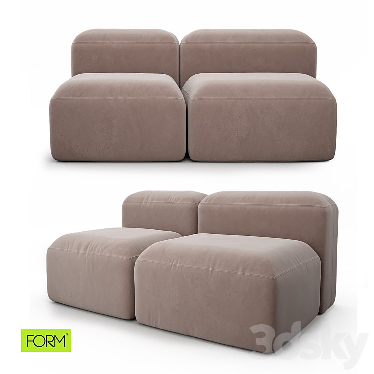 BUBBLE 3 modular sofa from FORM Mebel - Sofa - 3D model