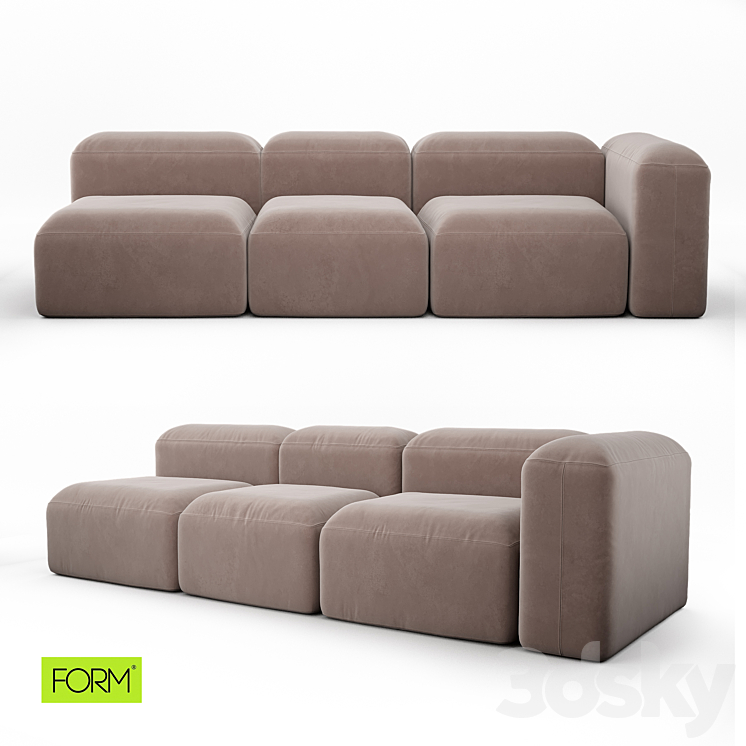 BUBBLE 4 modular sofa from FORM Mebel - Sofa - 3D model