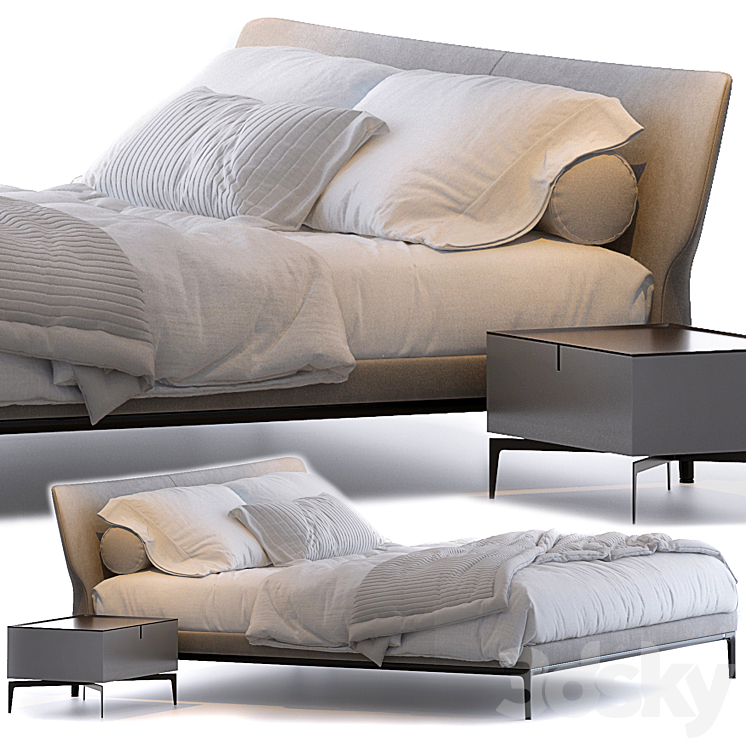 Maya by Alivar - Bed - 3D model