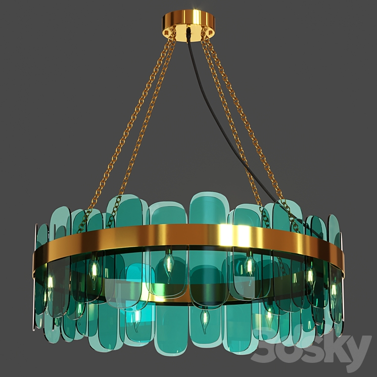 Blount chandelier - Pendant light - 3D model