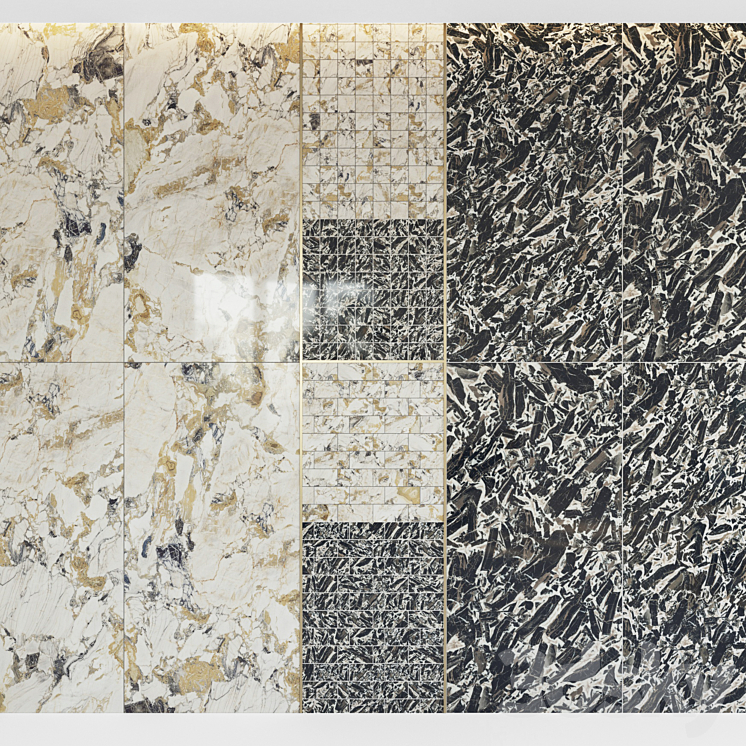 Luxury Design REX Etoile de rex Brown river Simphony - Tile - 3D model