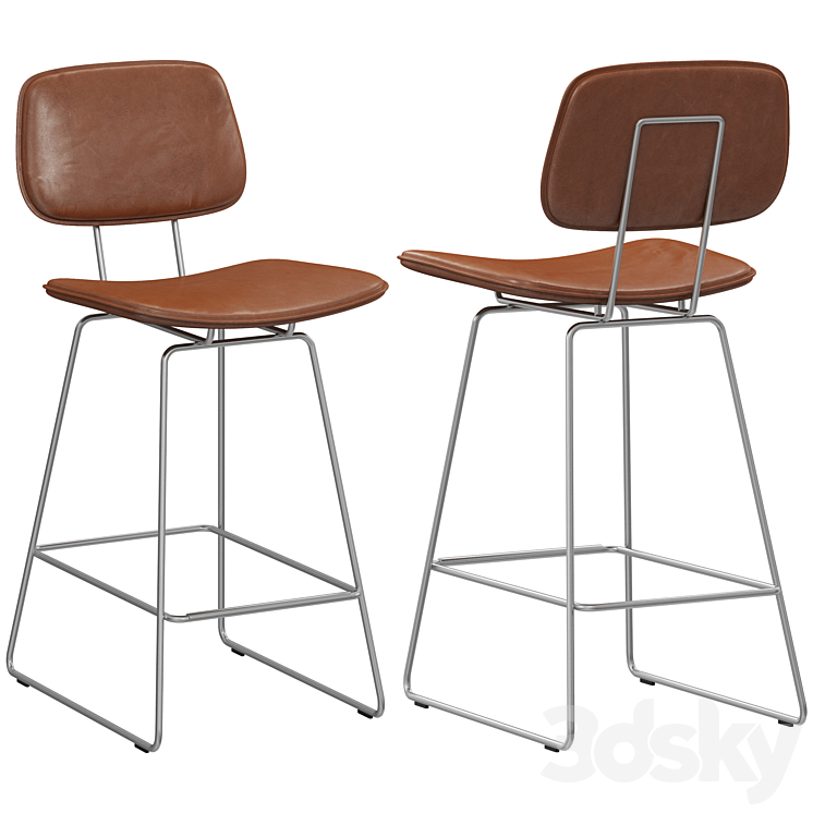 Flexform Echoes stool - Chair - 3D model