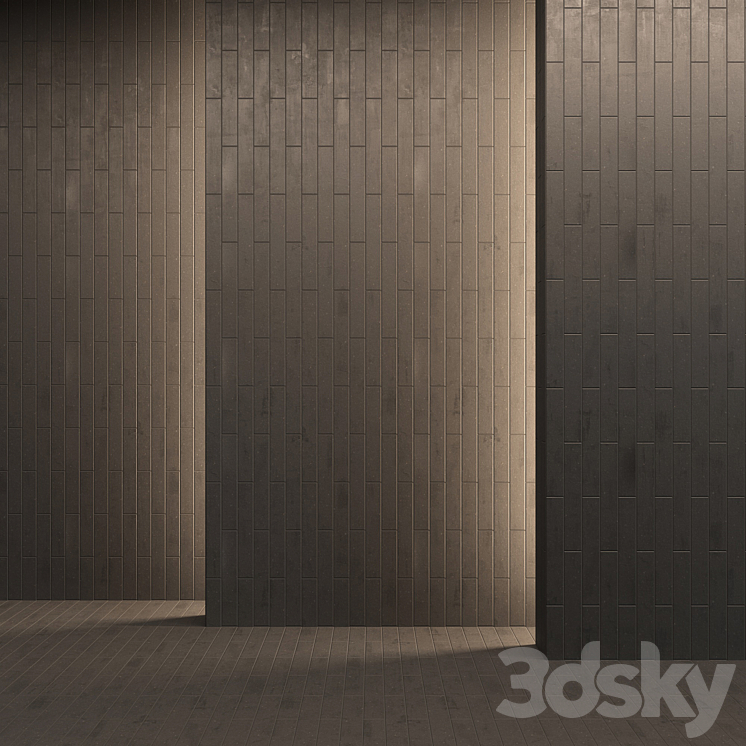 Black rectangular tiles - Tile - 3D model