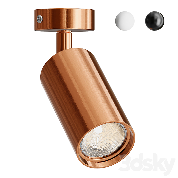 Retro Spot Light - Technical lighting - 3D model