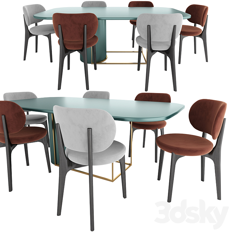 Horus Dining Table and Richmond Dining Chair by Secolo - Table + Chair ...