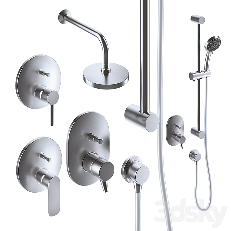vitra concealed shower mixers - Faucet - 3D model