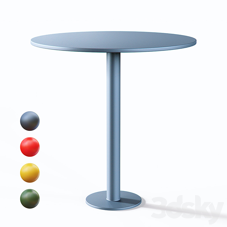 Outdoor Table "Korg" - Urban environment - 3D model