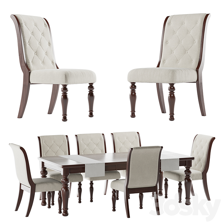 Porter chair D697-04 - Table + Chair - 3D model