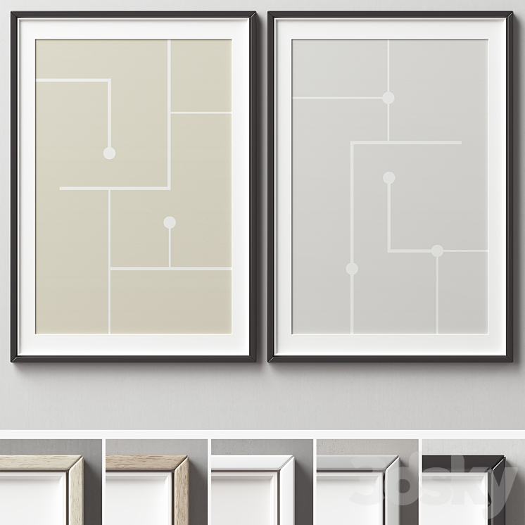 Picture Frames Set -300 - Frame - 3D model
