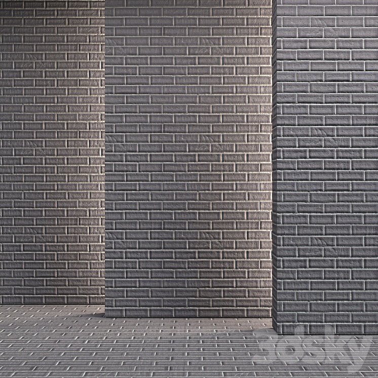 Gray brick - Brick - 3D model