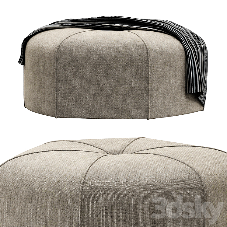 Pouf Kingsley by Selva - Other soft seating - 3D model