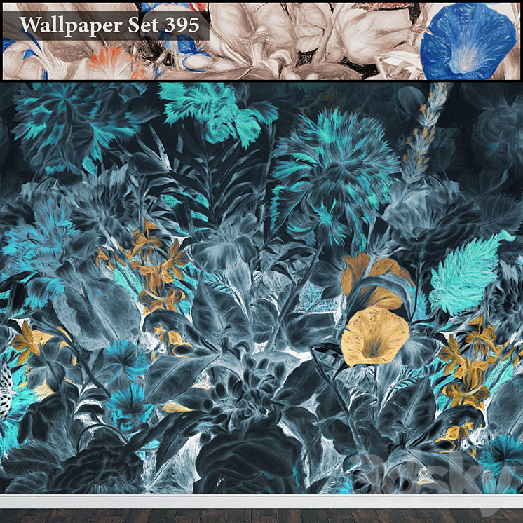 Wallpaper 395 - Wall covering - 3D model