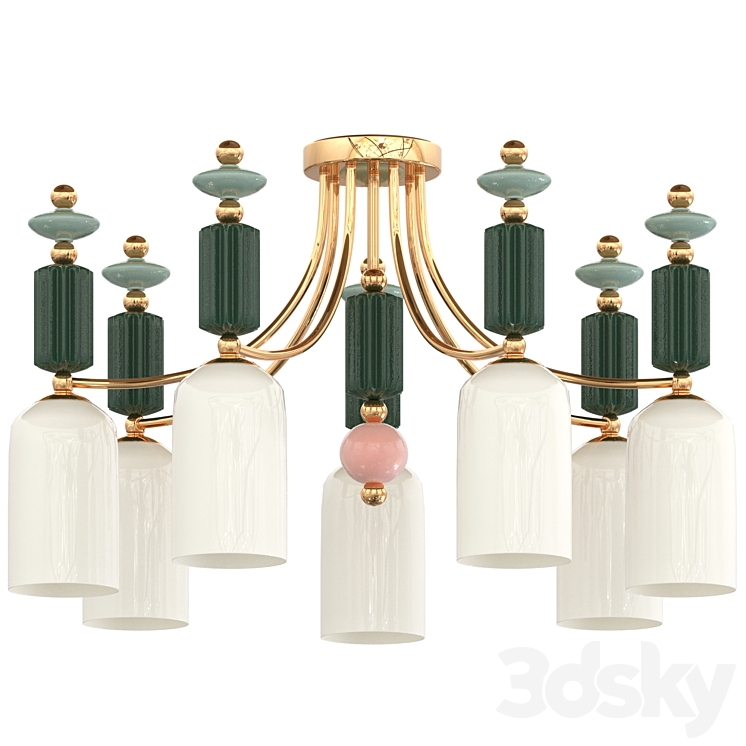 Ceiling chandelier Odeon Light Candy 4861 7C - Ceiling lamp - 3D model
