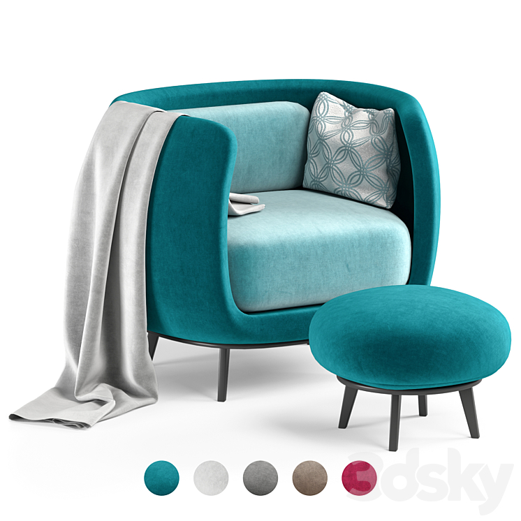 Pacific moroso - Arm chair - 3D model