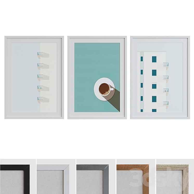 Picture Frame Set 137 - Frame - 3D model