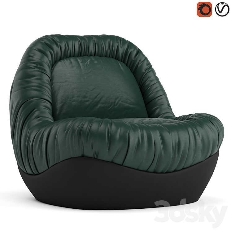 Baxter barret armchair - Arm chair - 3D model