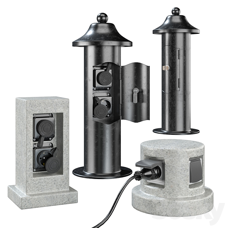 Outdoor garden socket - Miscellaneous - 3D model