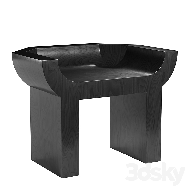 Rick Owens Curial Chair - Chair - 3D model