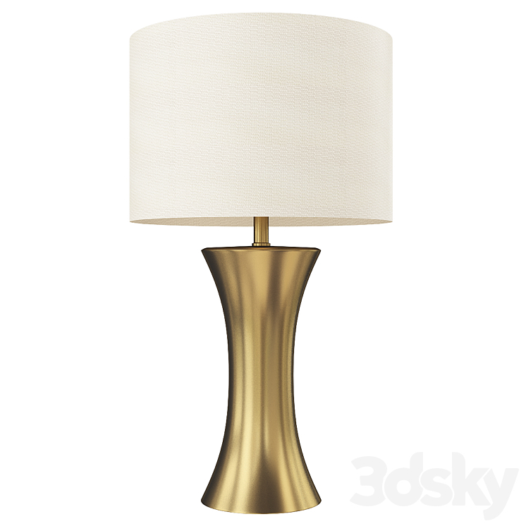 Quince brass led rotary socket table lamp - Table lamp - 3D model