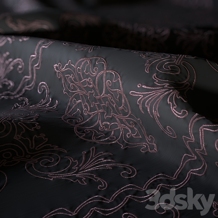 Lace Embroidery 11 | 4K | PBR | PNG | SBSAR - Fabric - 3D model