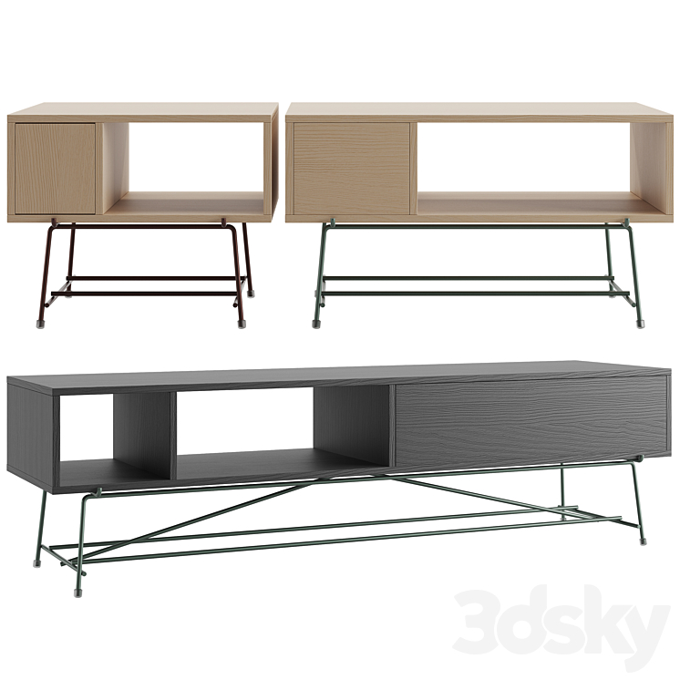 Flexform Any Day Coffee Table - Sideboard & Chest of drawer - 3D model