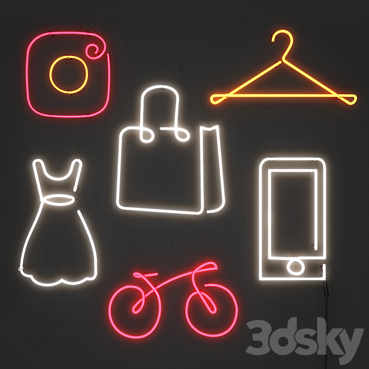 Neon light. Set 9 - Neon - 3D model